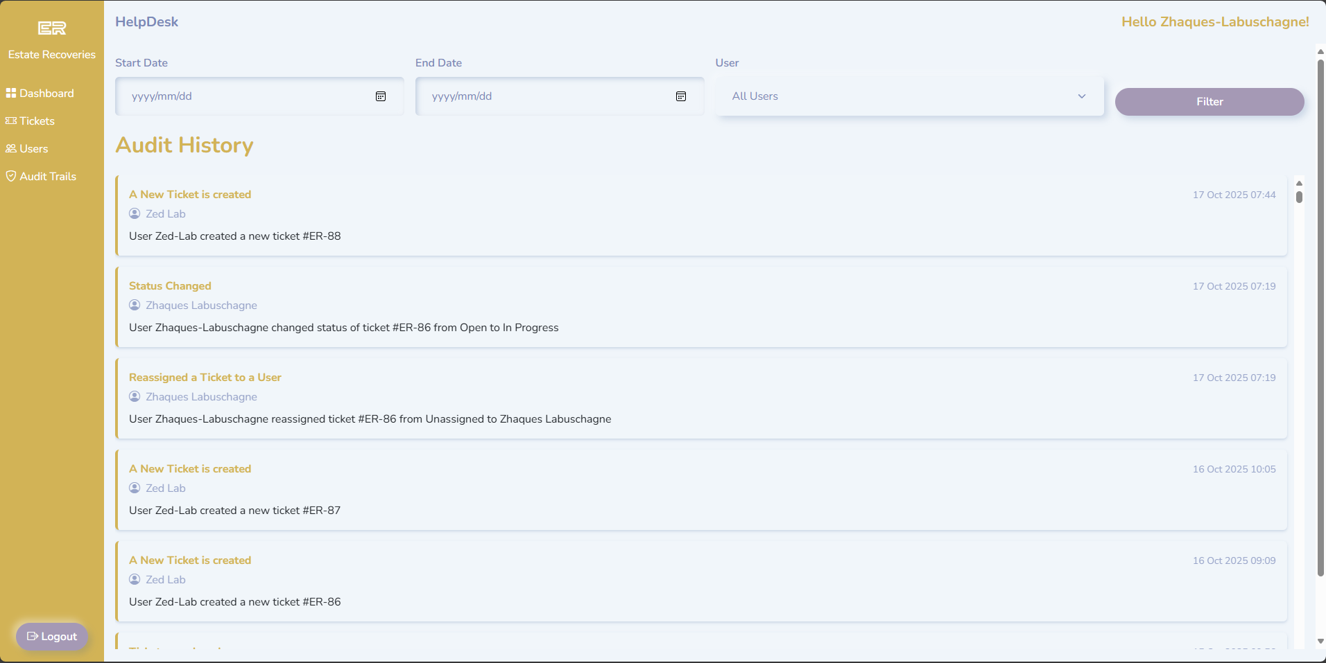 Helpdesk System — Project