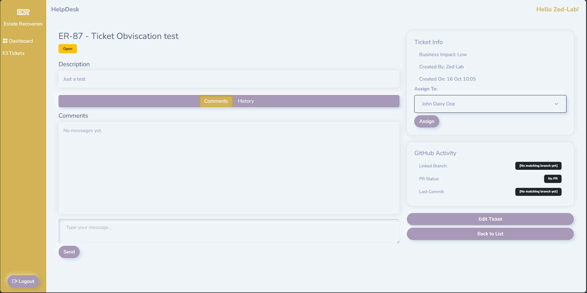 Helpdesk System — Project